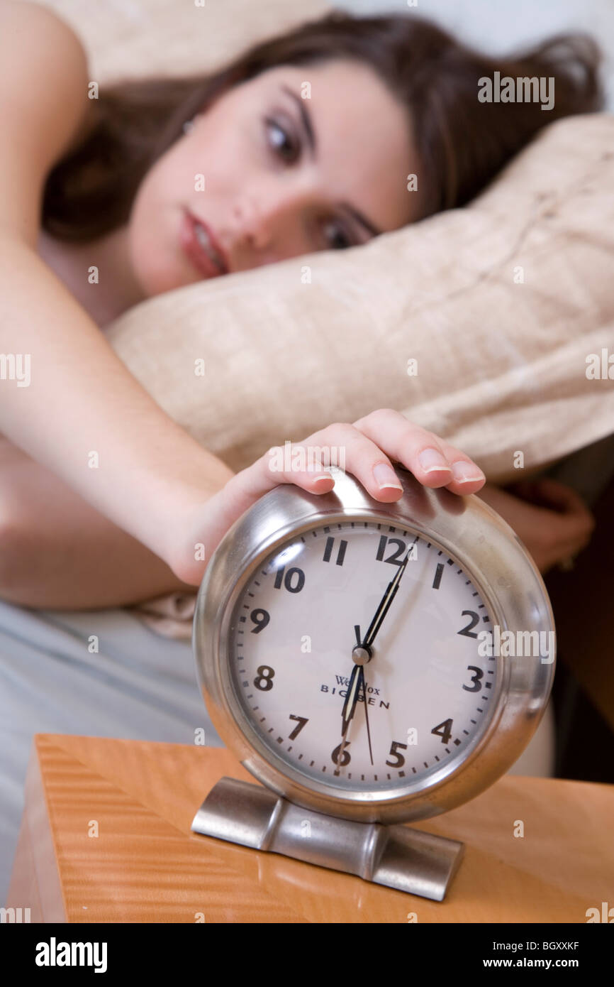 Waking up alarm clock hi-res stock photography and images - Alamy