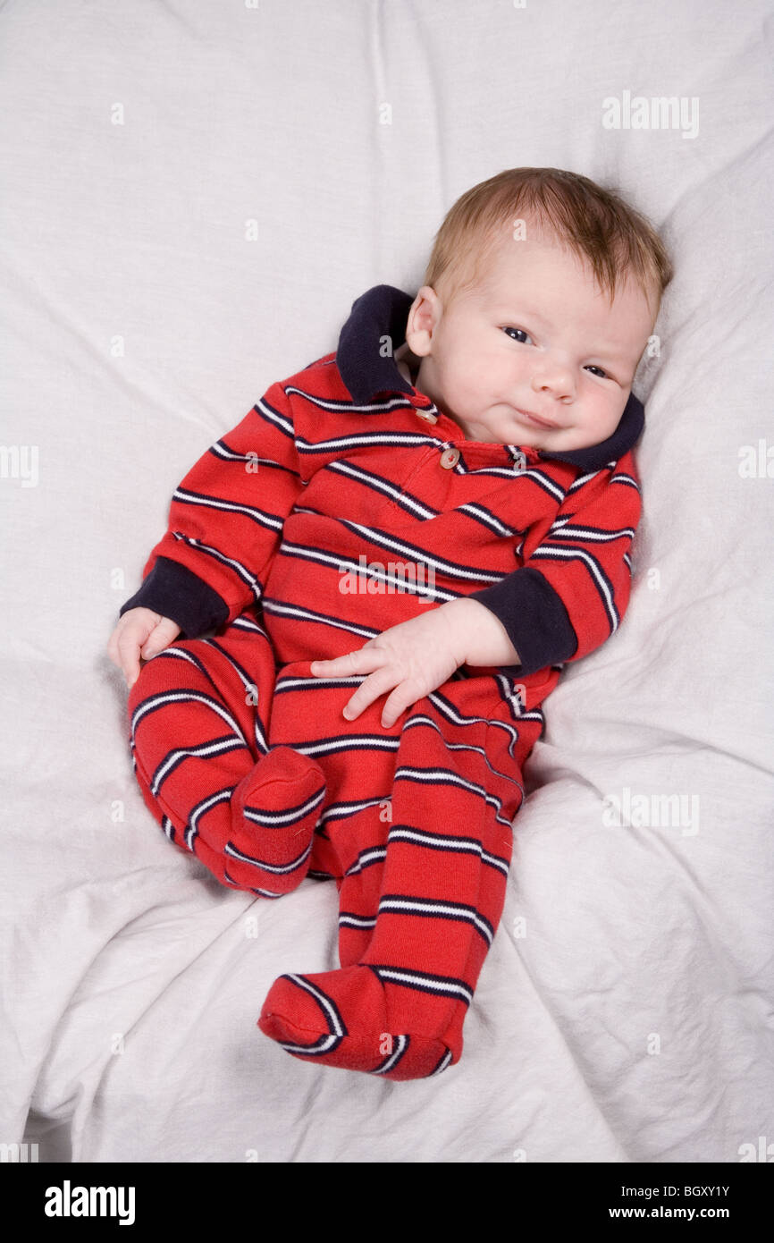 New born baby boy in first photo shoot Stock Photo - Alamy