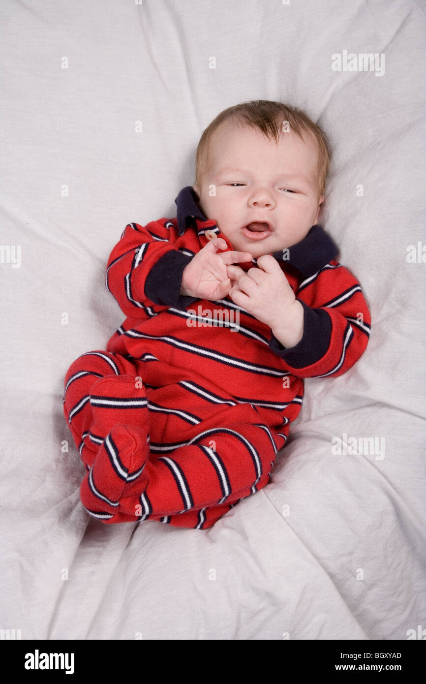 New born baby boy in first photo shoot Stock Photo - Alamy