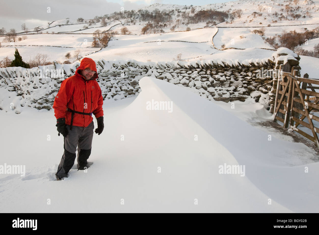 Ambleside winter walker snow hi-res stock photography and images - Alamy