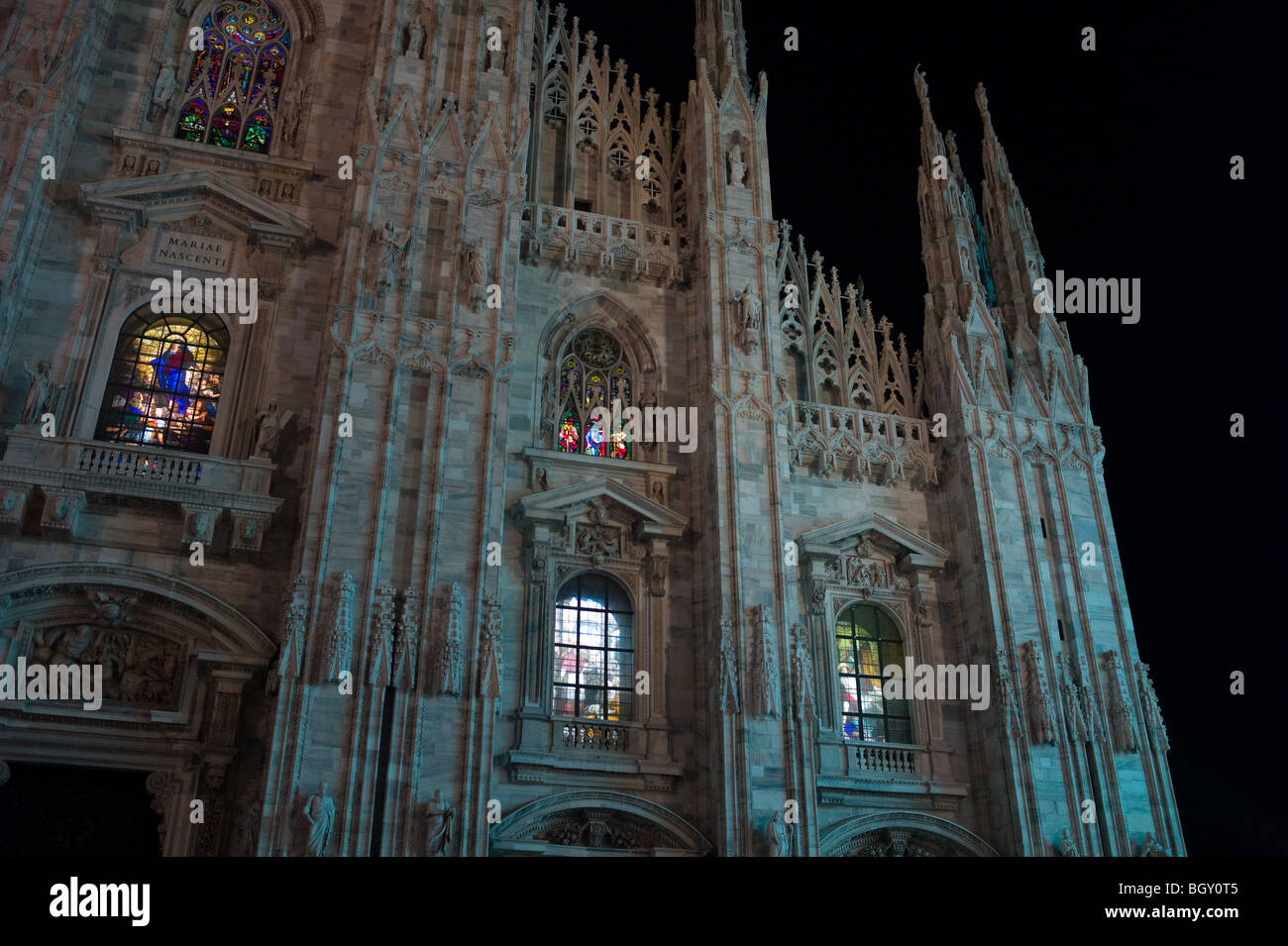 Stained glass night windows hi-res stock photography and images - Alamy