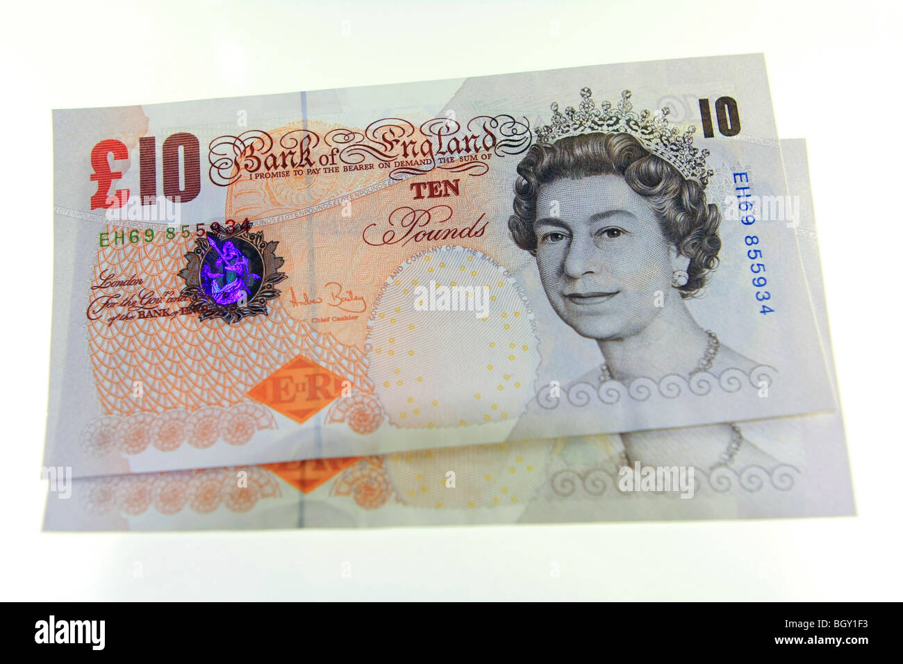 two £10 notes Stock Photo - Alamy