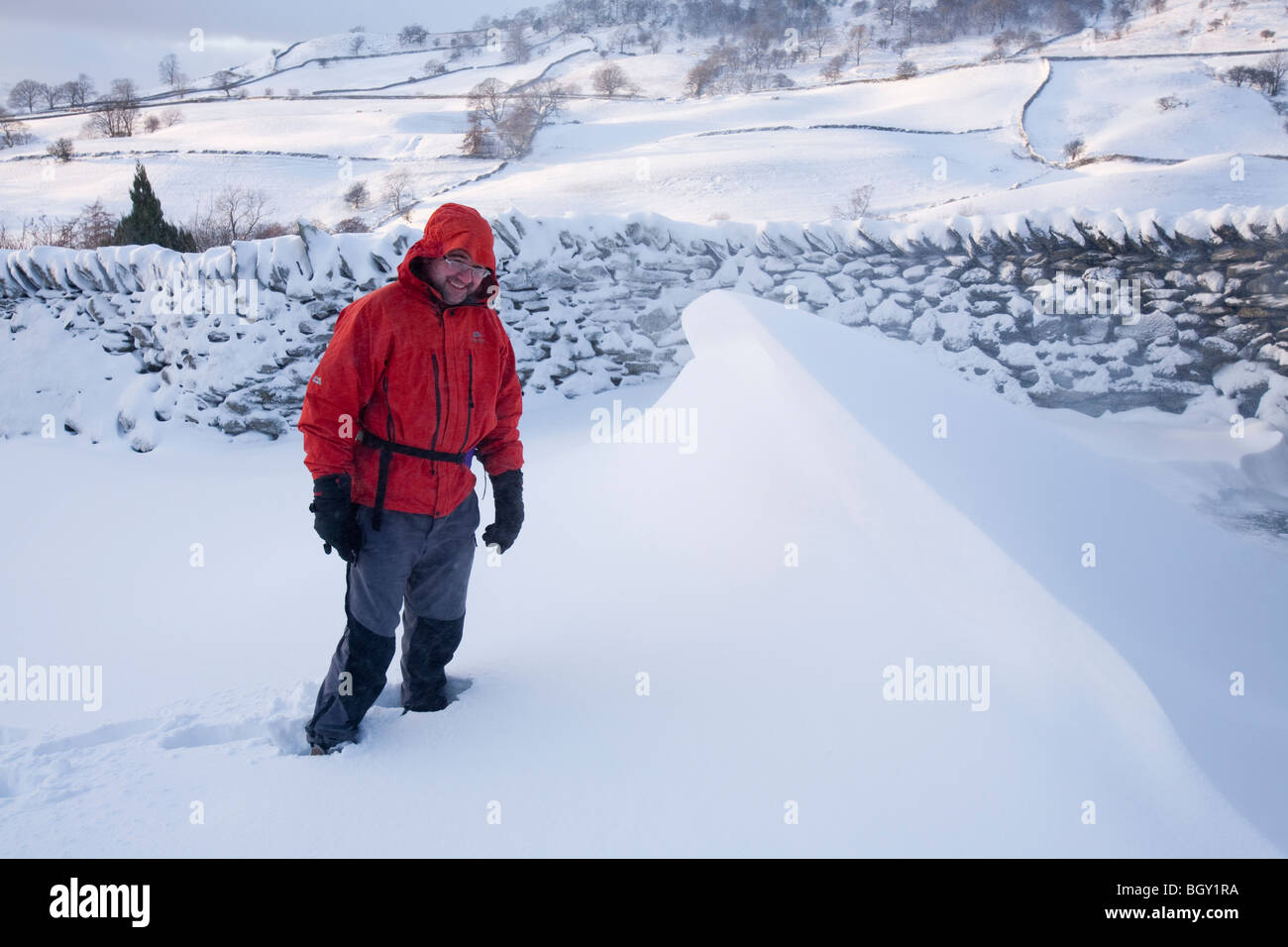 Ambleside winter walker snow hi-res stock photography and images - Alamy