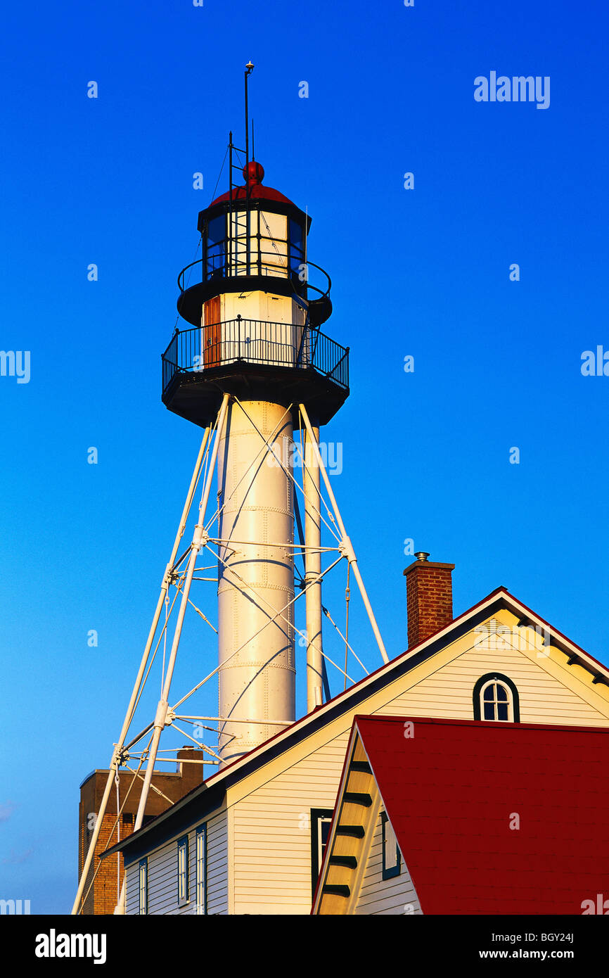 Whitefish Point Lighthouse. Lake Superior in Michigan's Upper Peninsula ...