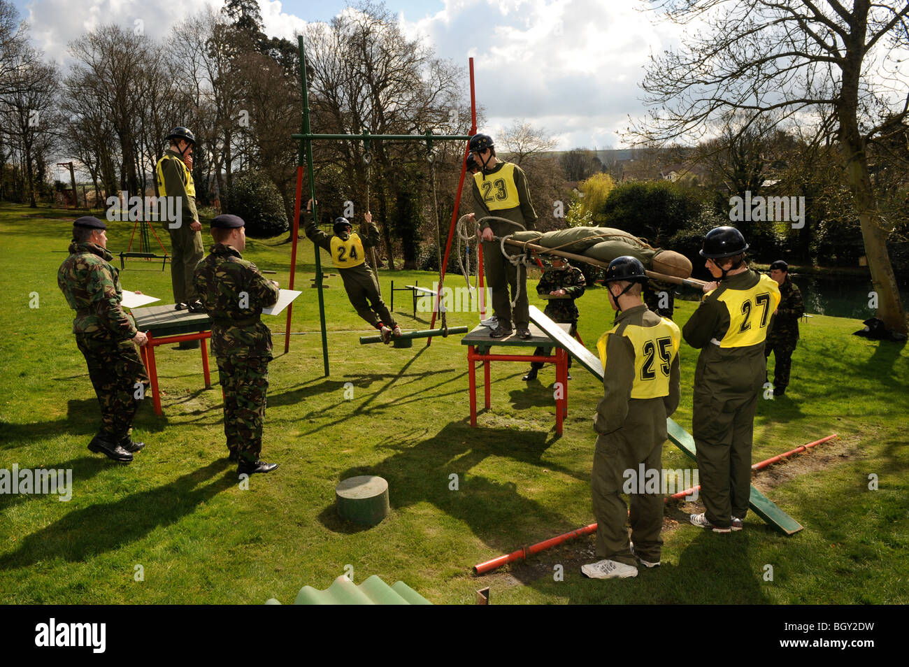 SIXTEEN YEAR OLD BOYS ARE ASSESSED DURING A TEAM PHYSICAL PROBLEM ...