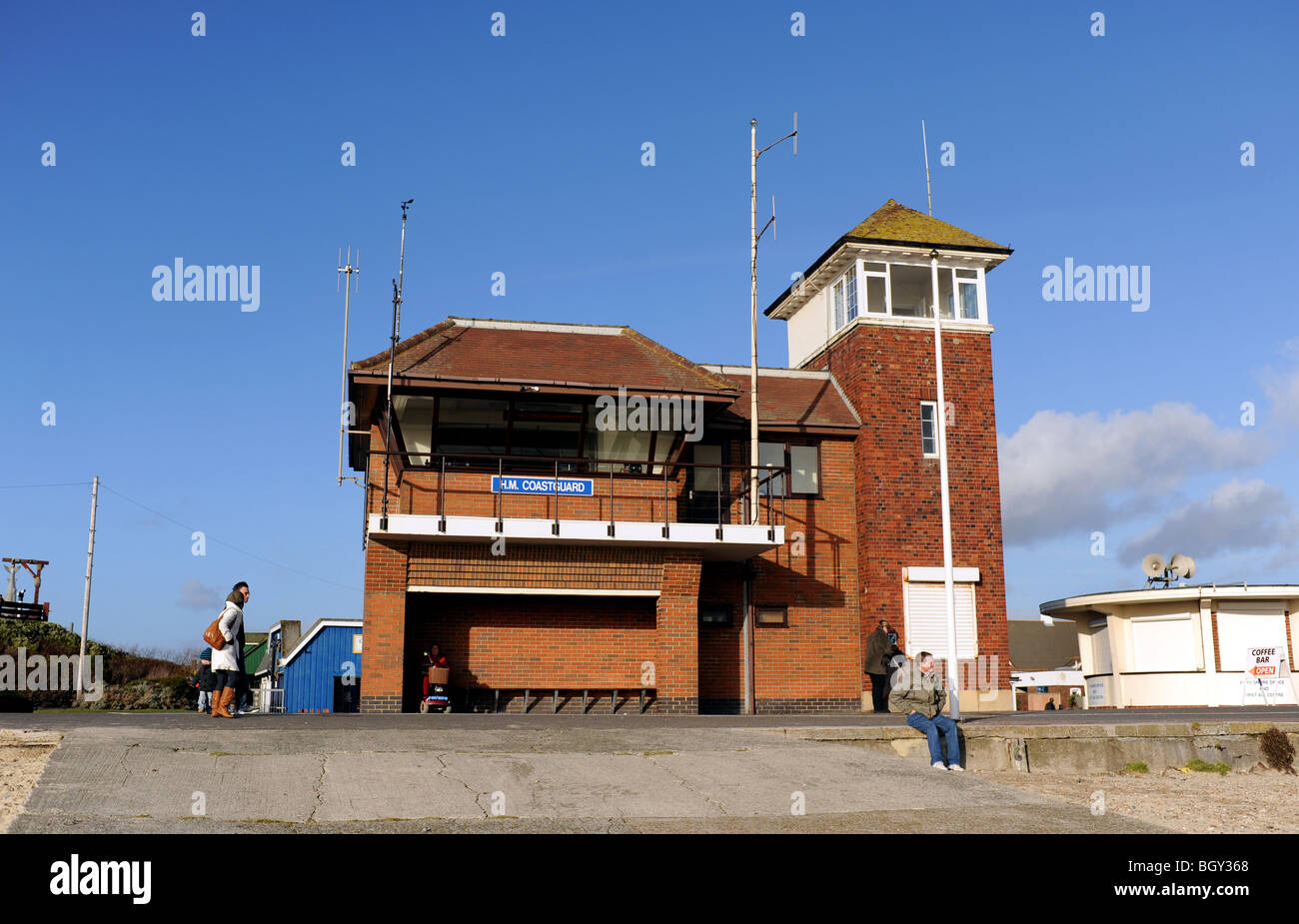 The HM Coastguard station on Littlehampton seafront UK Stock Photo - Alamy