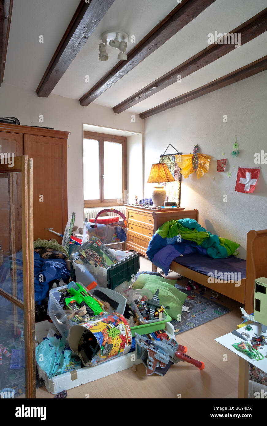 Cluttered child's room Stock Photo - Alamy