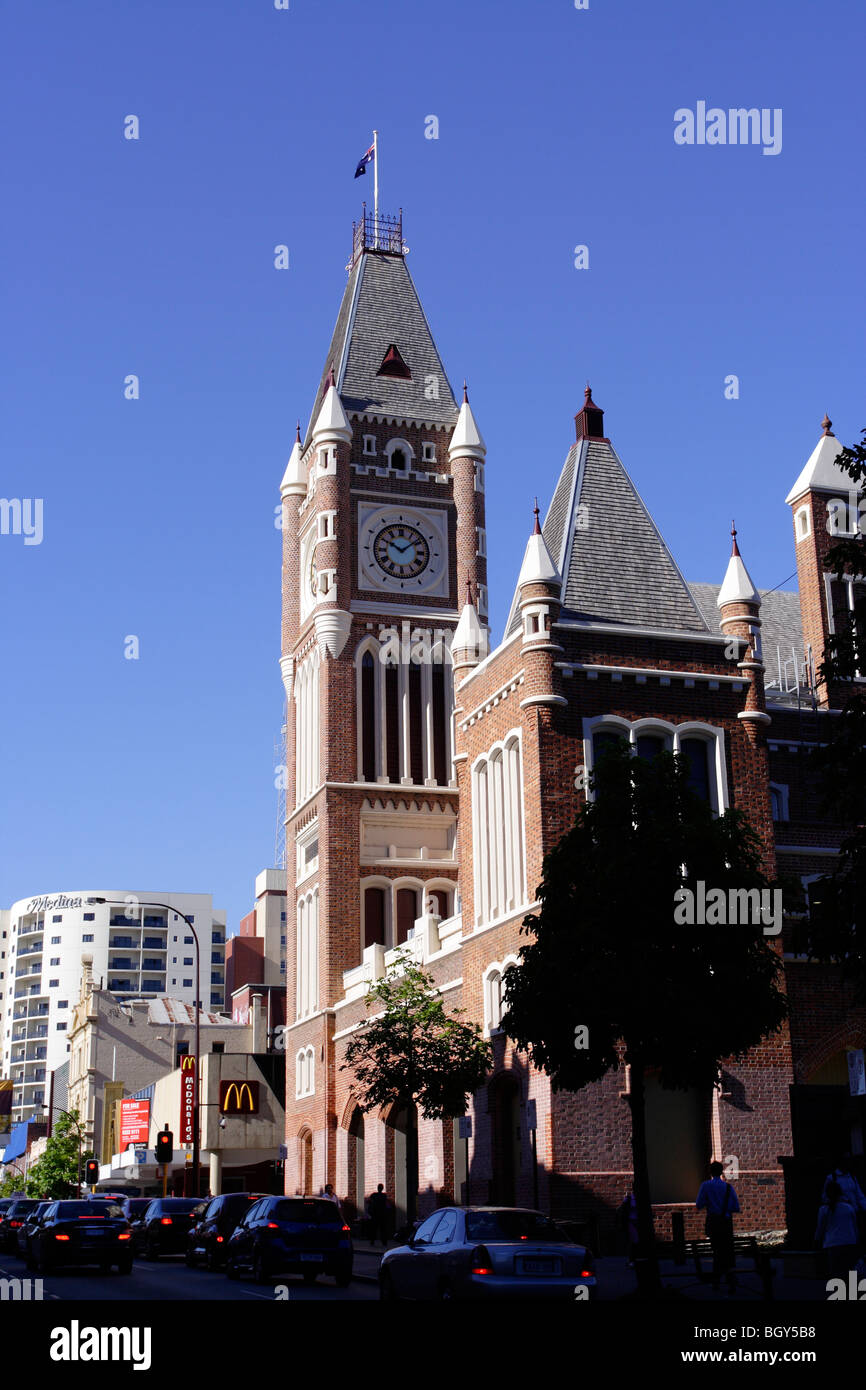 Perth Town Hall clock tower in Western Australia Stock Photo - Alamy