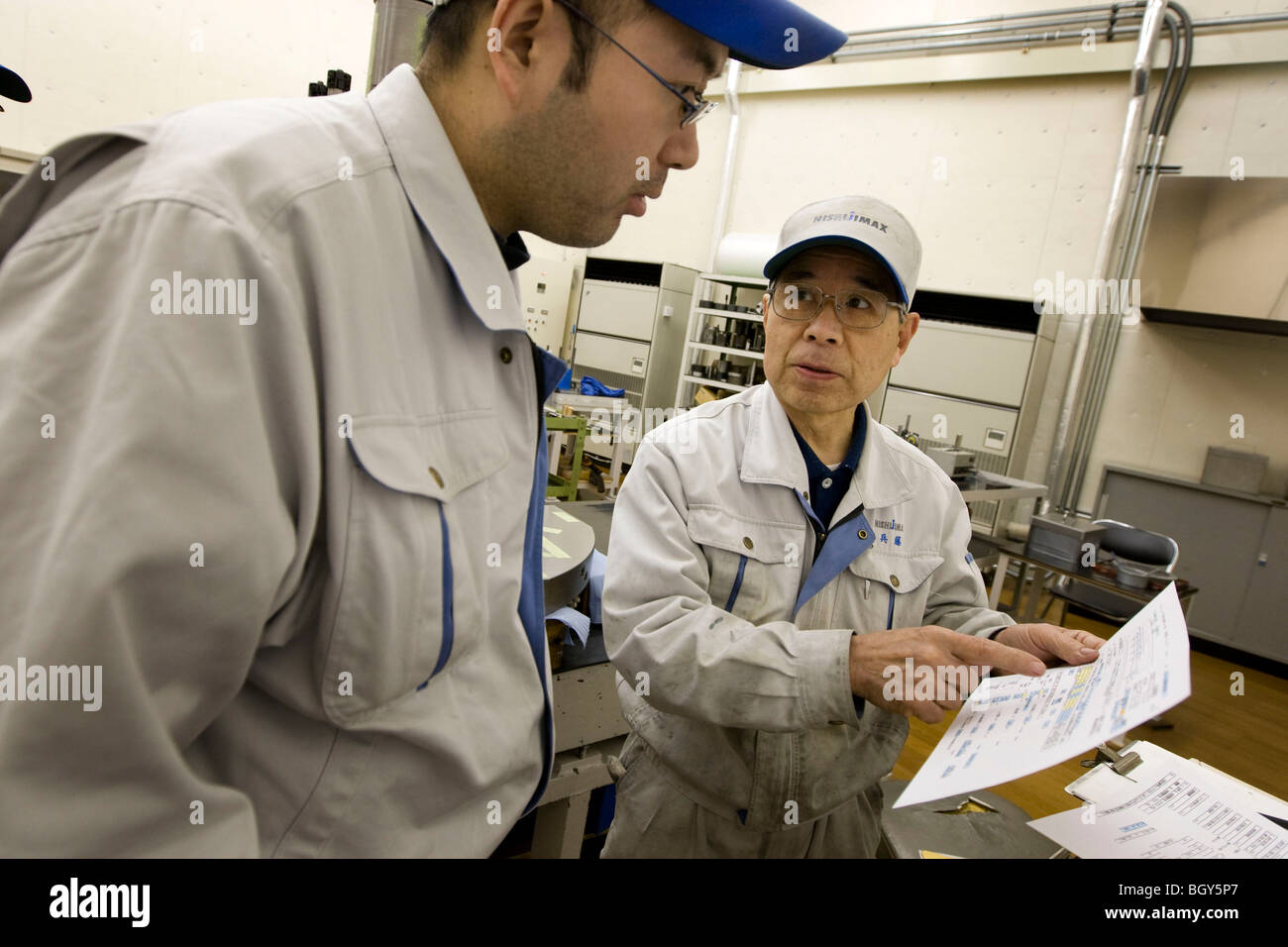Elderly workers in Japanese industry, Japan Stock Photo - Alamy