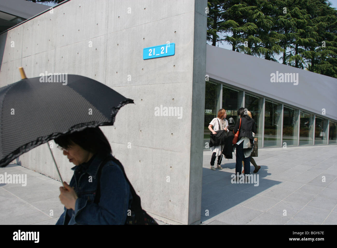 21 21 Design Space, building designed by Japanese architect Tadao Ando ...