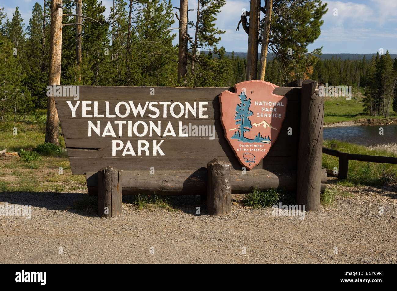 West entrance yellowstone hi-res stock photography and images - Alamy