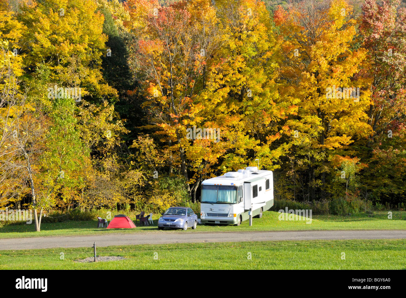 Camping Pennsylvania State Park Stock Photo - Alamy