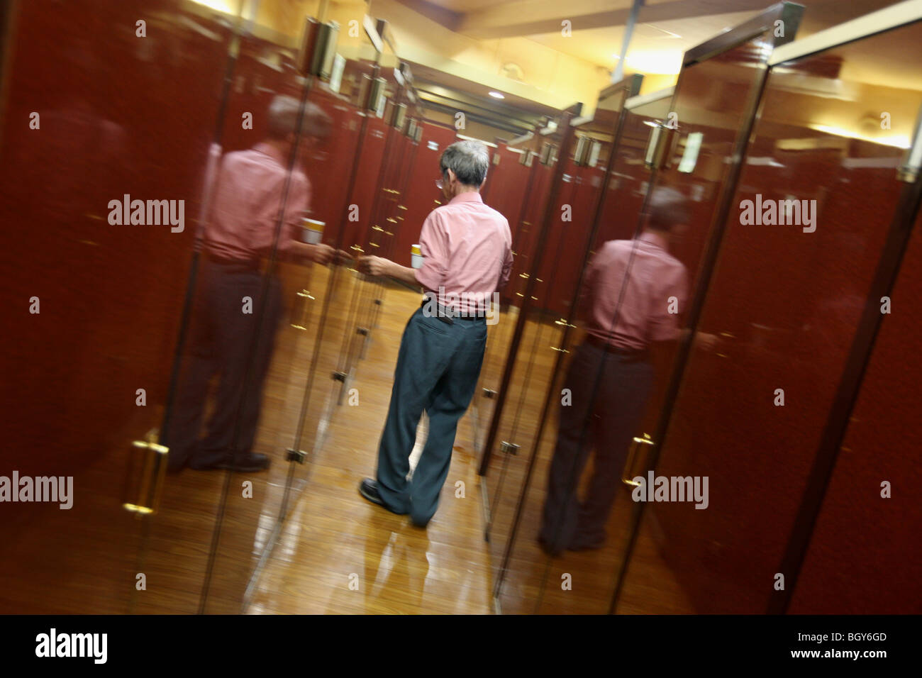 Homeless people pay 980 JPN Yen to use a booth in MangaPlaza internet ...