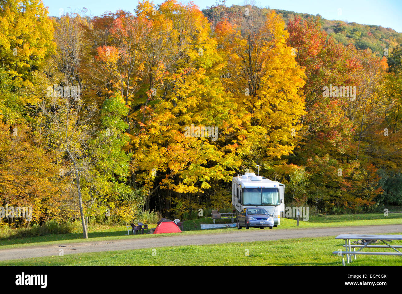 Camping Pennsylvania State Park Stock Photo - Alamy