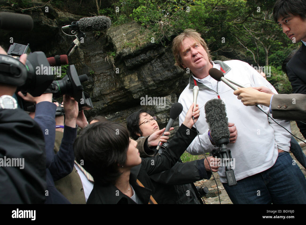 Tim Blackman ( father of murdered UK national Lucy), talks with ...