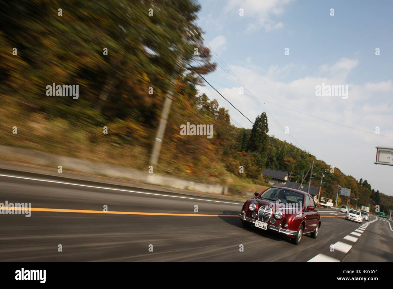 Hand made Mitsuoka 'ViewT' car, in the countryside of Toyama, Japan ...