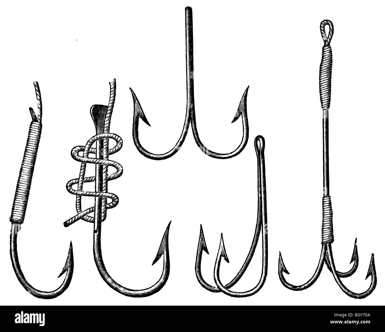 Triple hooks hi-res stock photography and images - Alamy