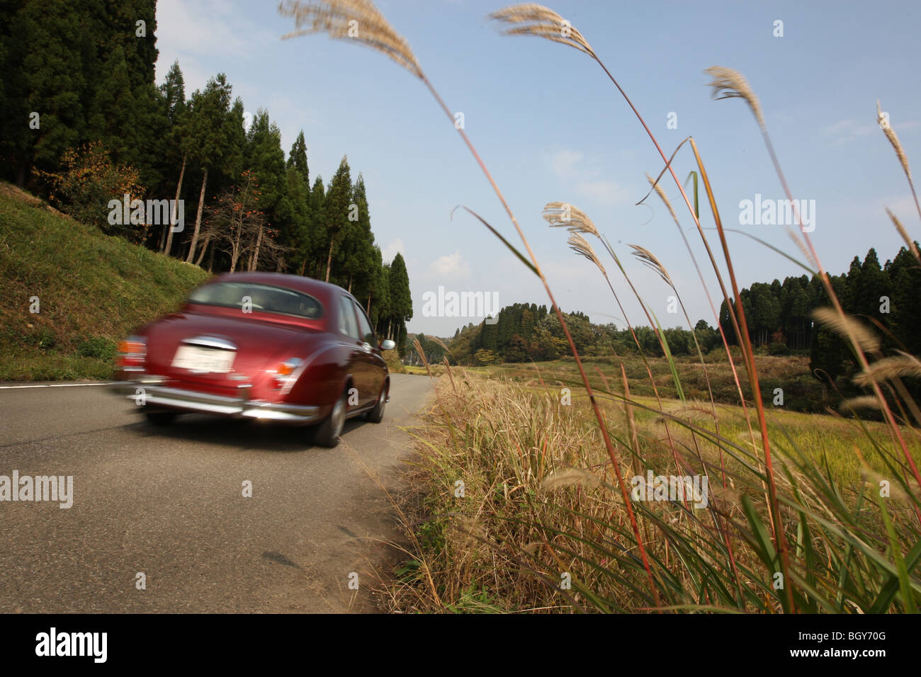 Hand made Mitsuoka 'ViewT' car, in the countryside of Toyama, Japan ...