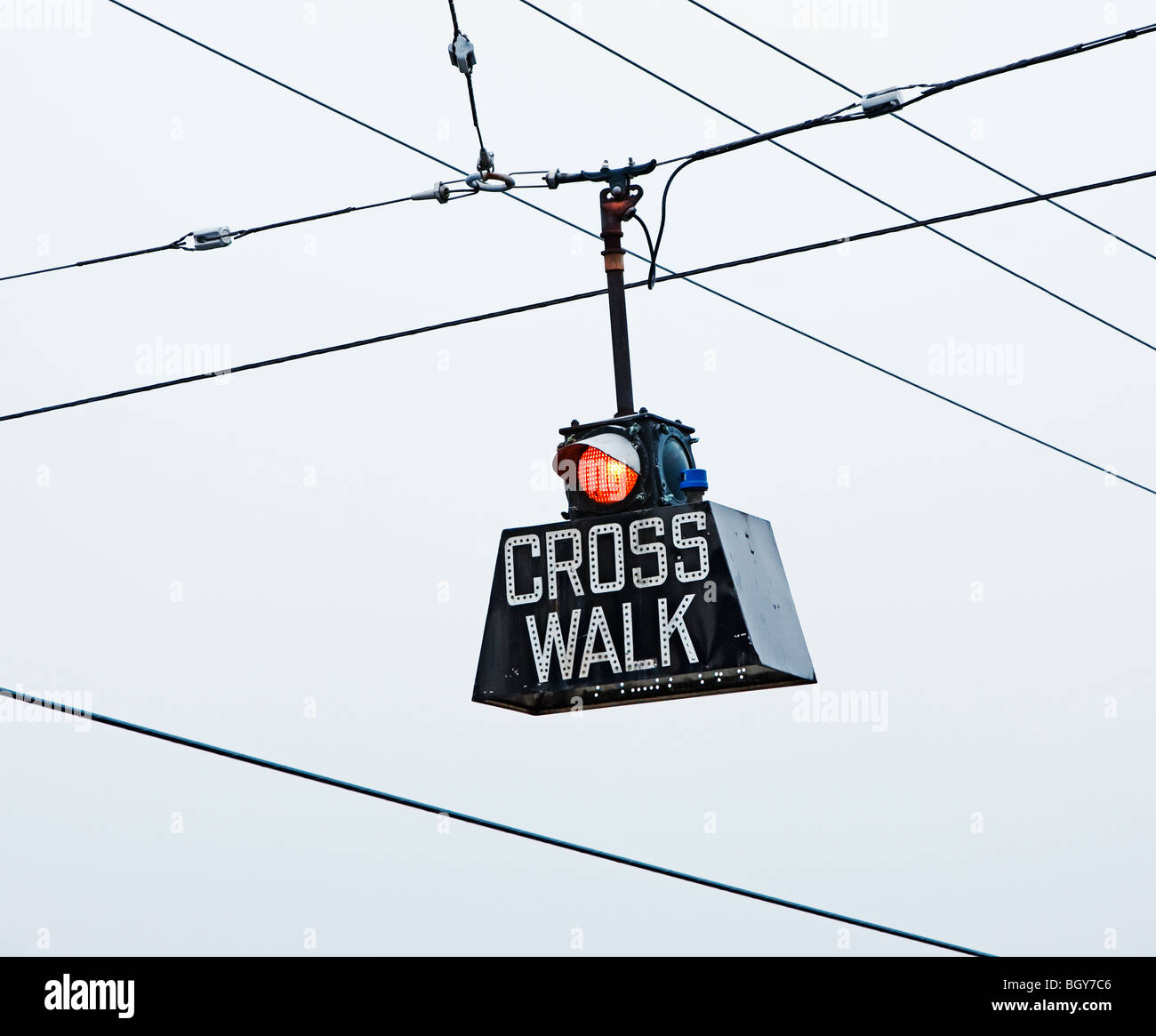 crosswalk light at intersection Stock Photo - Alamy