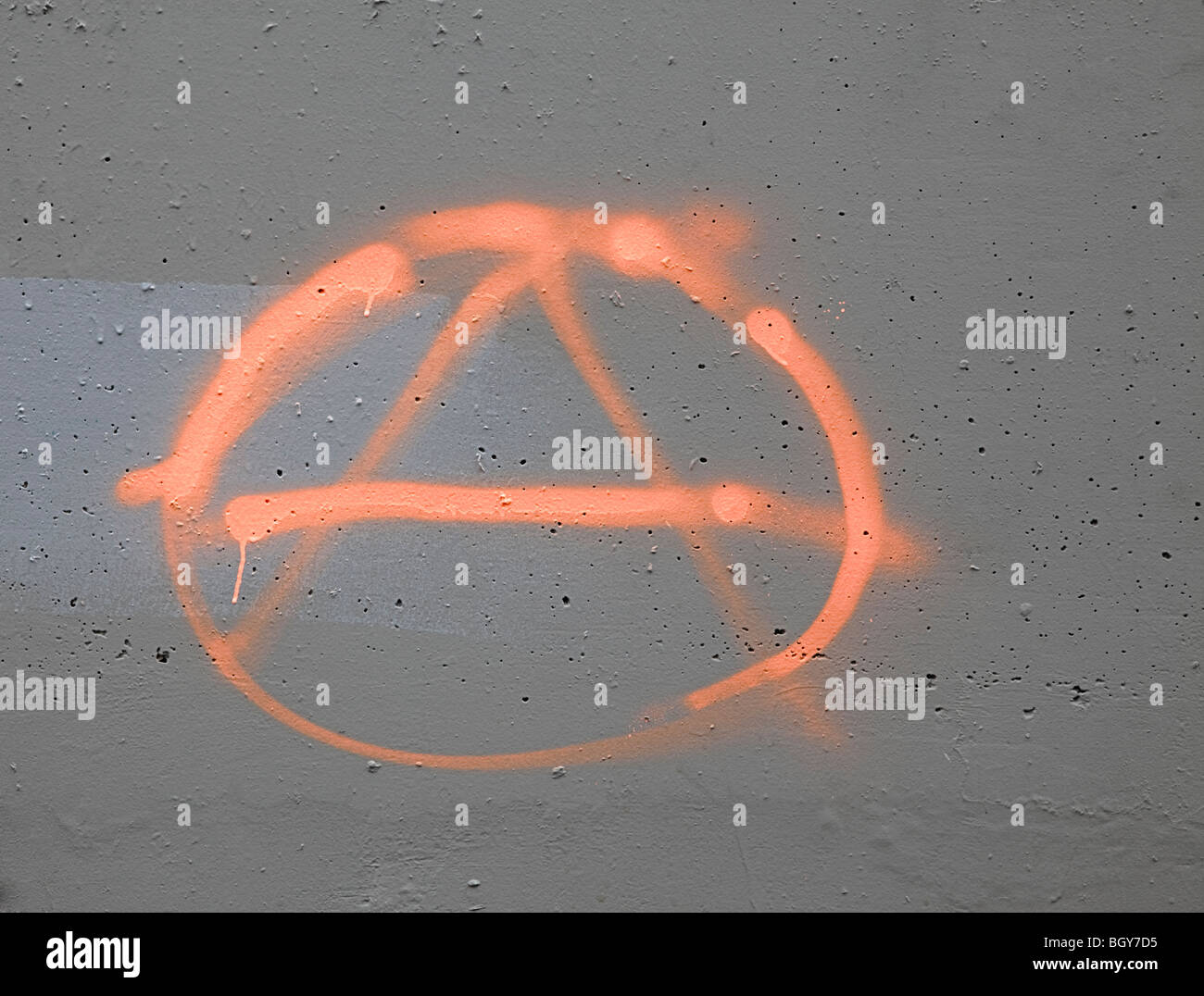 anarchist tag on wall Stock Photo - Alamy