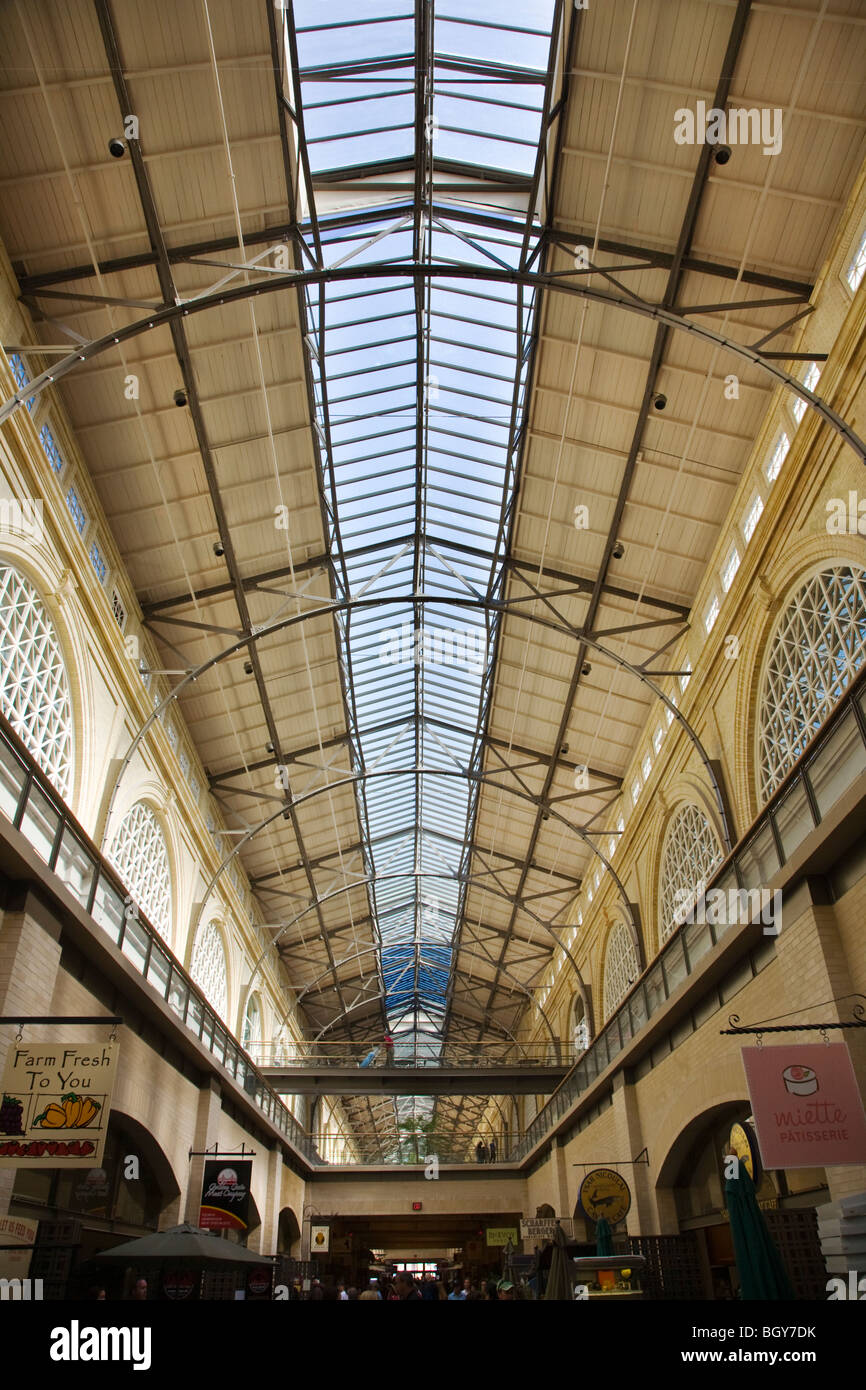 Interior of the FERRY BUILDING MARKETPLACE on THE EMBARCADERO - SAN ...