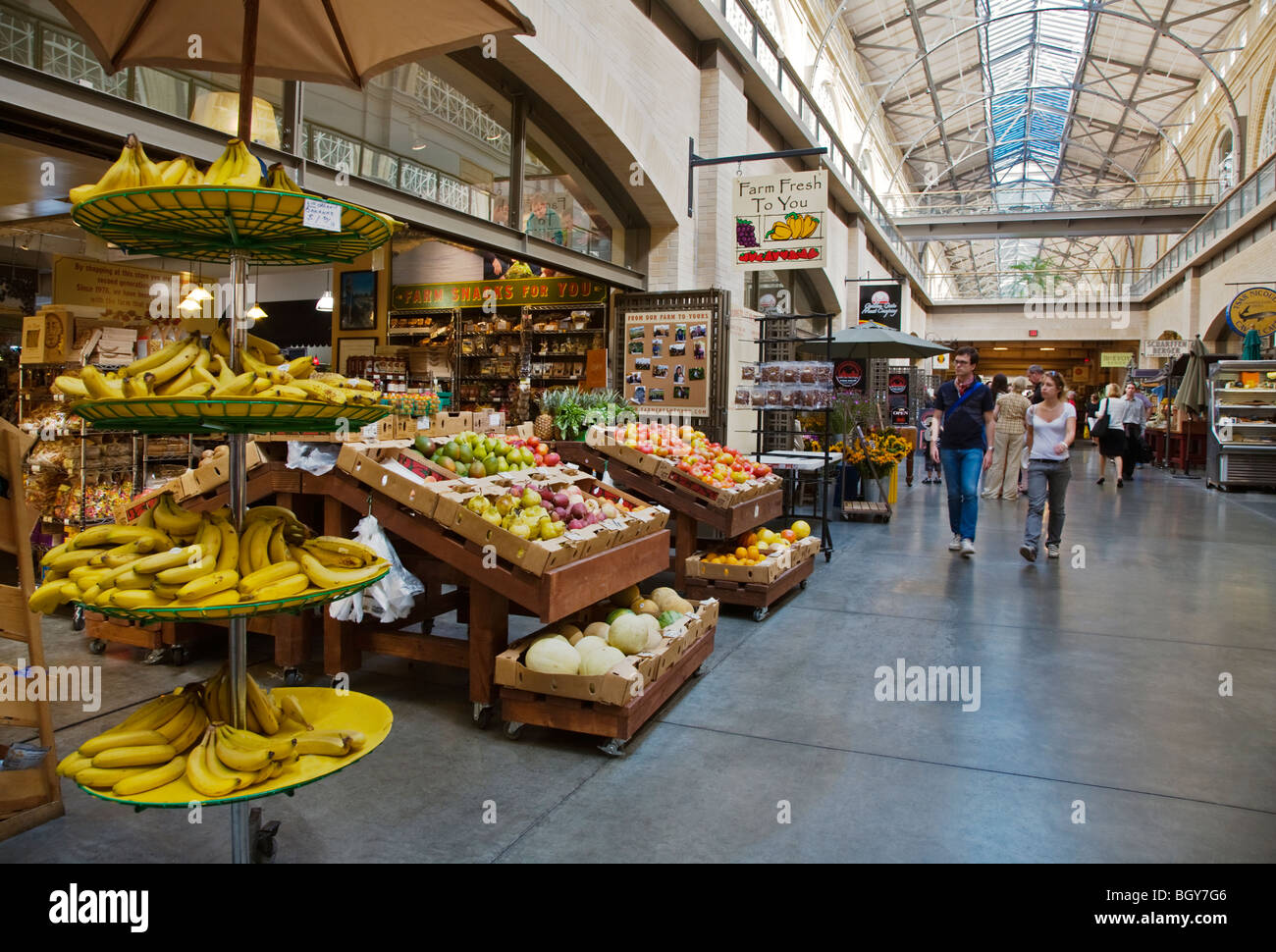 Produce for sale inside the FERRY BUILDING MARKETPLACE on THE ...