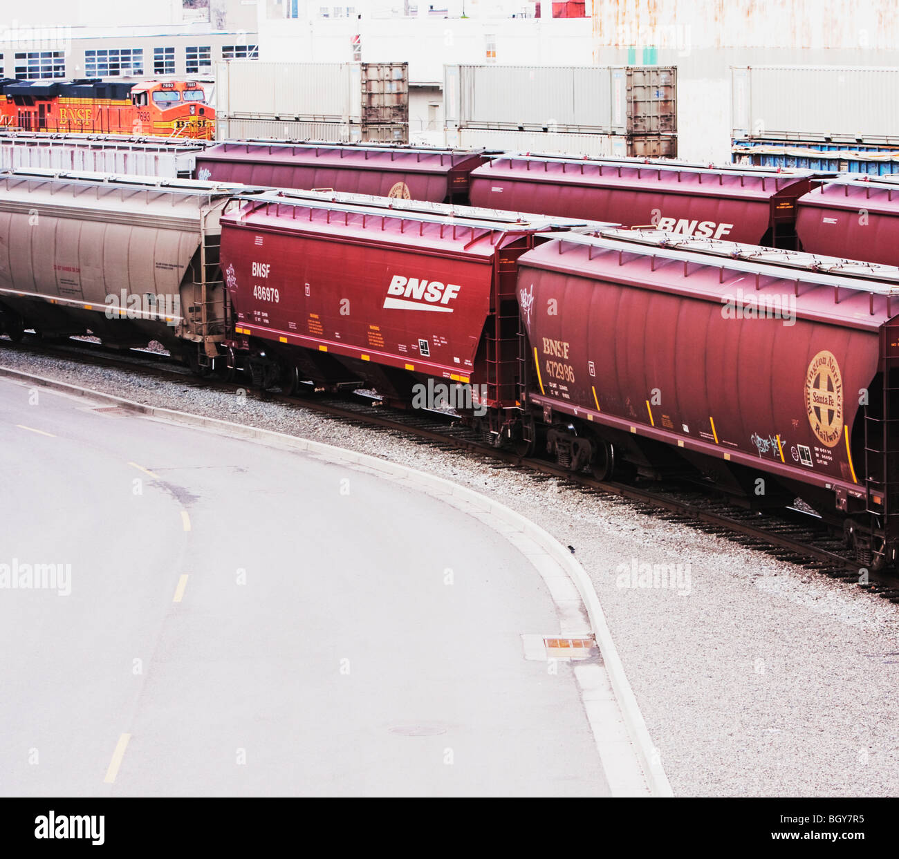 parked railroad cars Stock Photo - Alamy