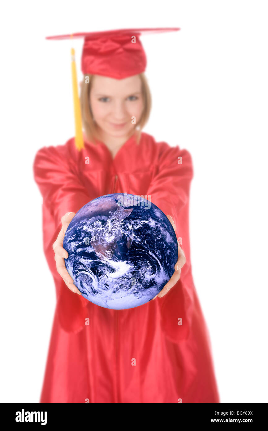 World globe graduation cap diploma hi-res stock photography and images ...
