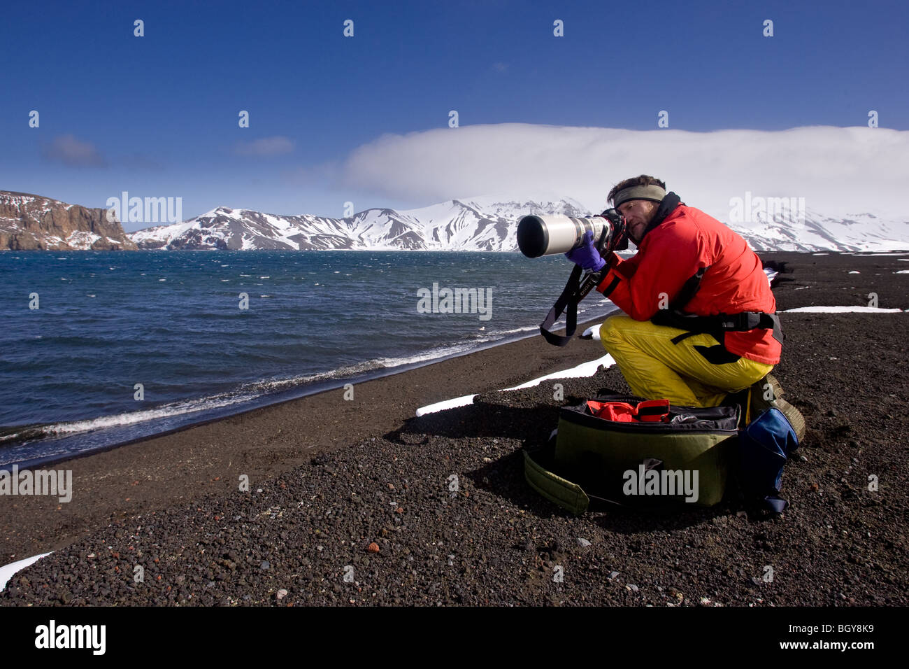 Photographer in Antarctica Stock Photo - Alamy