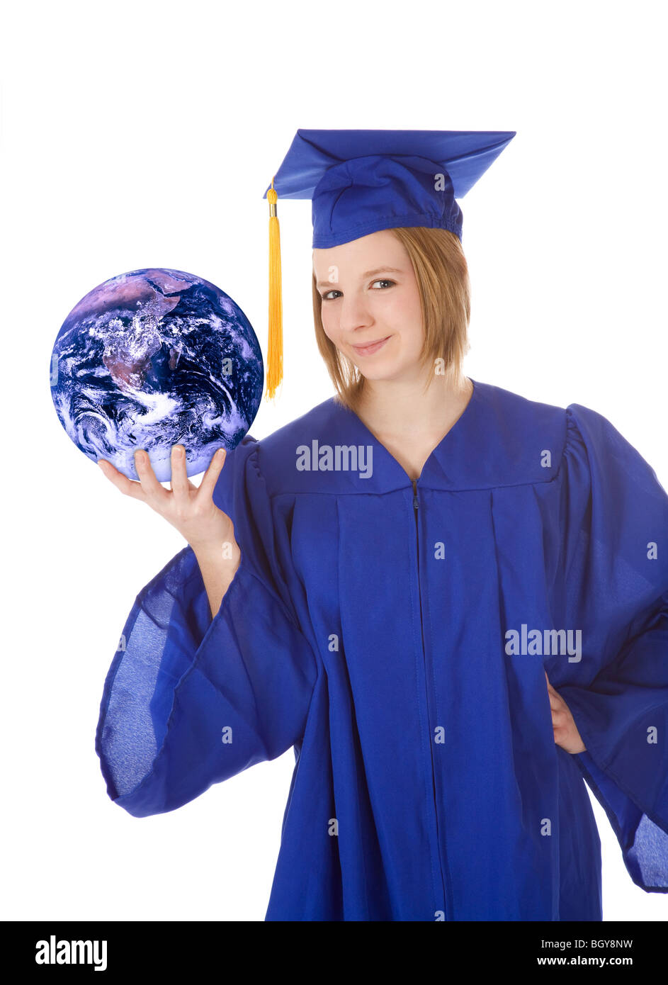 World globe graduation cap diploma hi-res stock photography and images ...