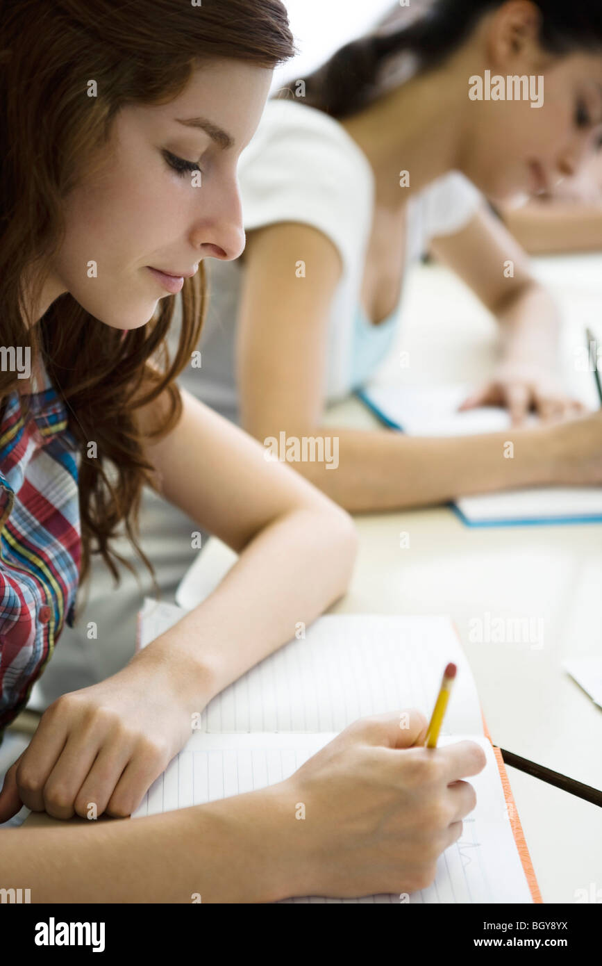 High school students busy with classwork Stock Photo - Alamy