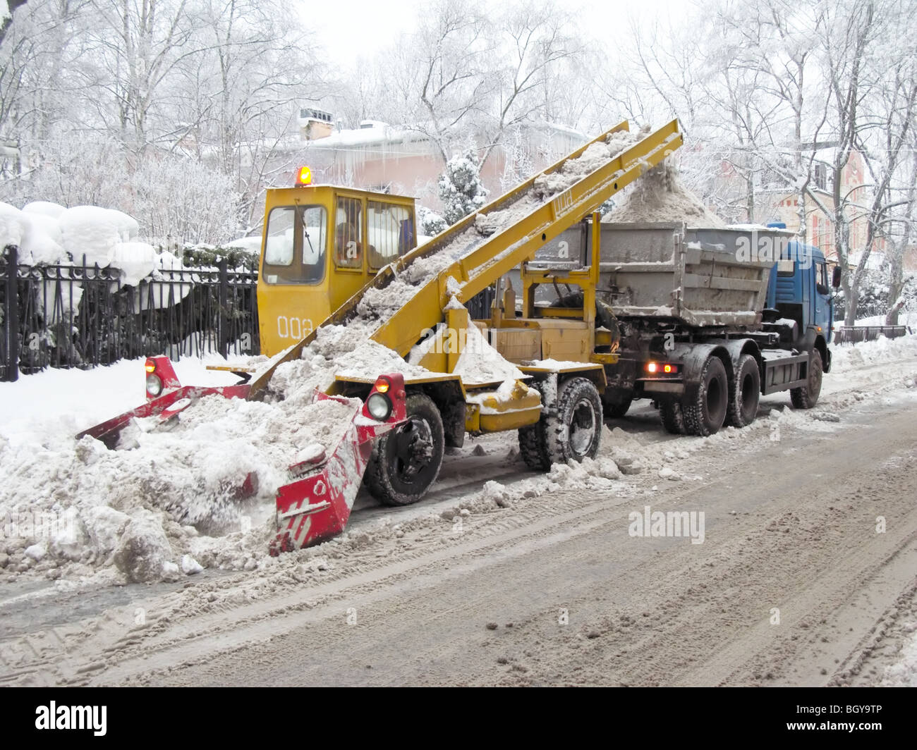 Yellow Snowplough High Resolution Stock Photography and Images - Alamy
