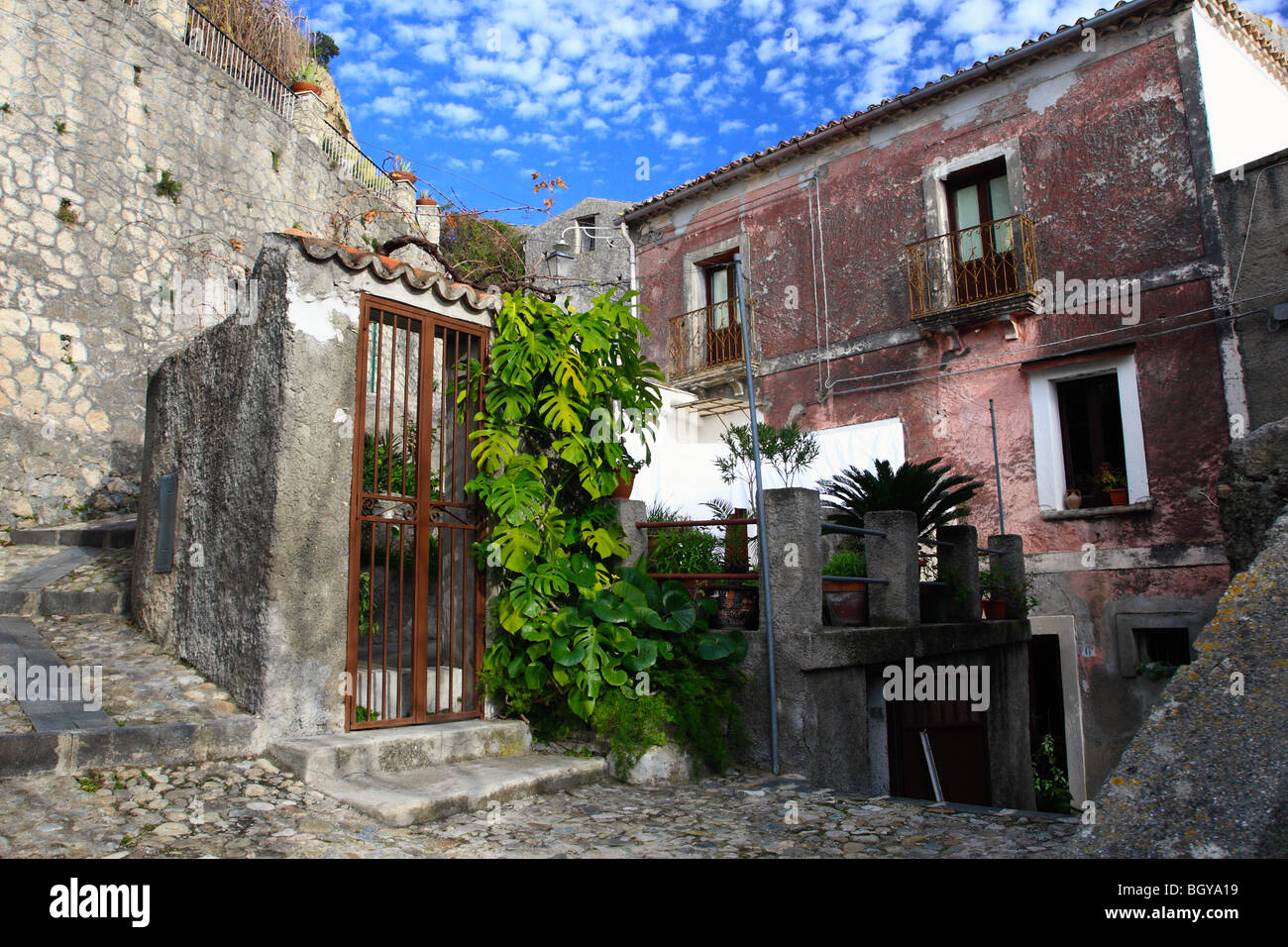 view of amantea traditional town of italy Stock Photo - Alamy