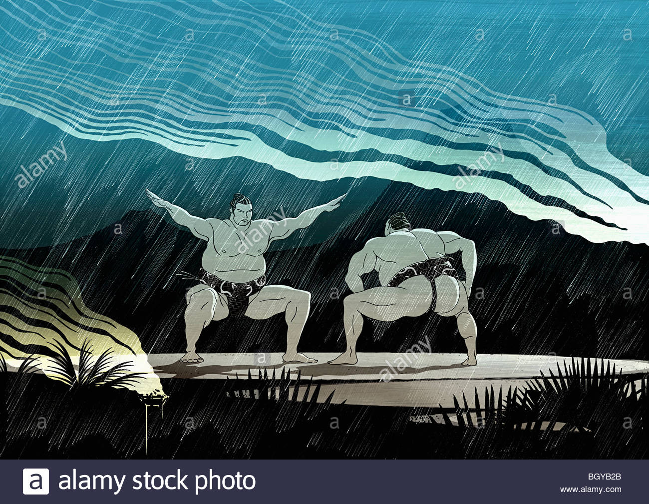 Sumo Wrestler Squatting Stock Photos & Sumo Wrestler Squatting Stock ...