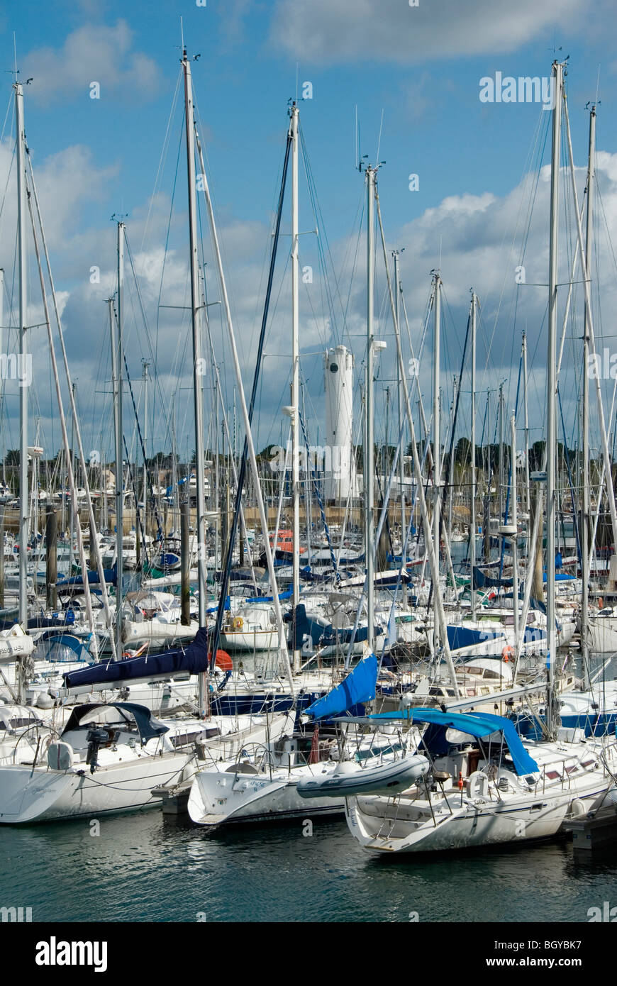 Harbor and Lighthouse Stock Photo - Alamy