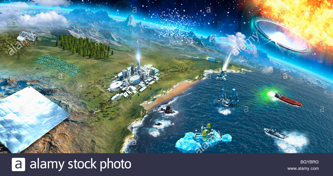 View Of Earth From Outer Space Stock Photos & View Of Earth From Outer ...