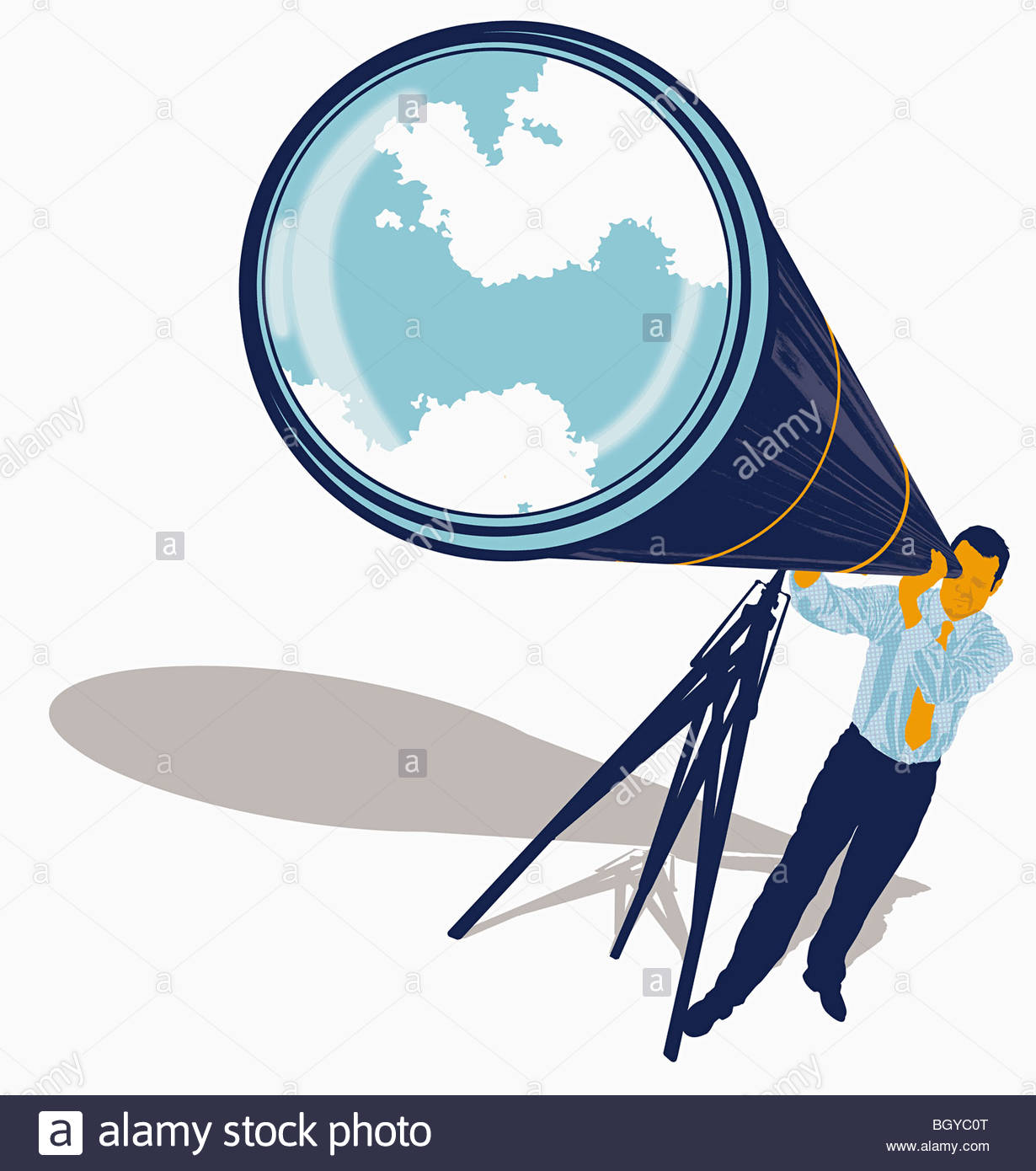Businessman looking into telescope Stock Photo: 27647000 - Alamy Businessman looking into telescope Stock Photo: 27647000 - Alamy