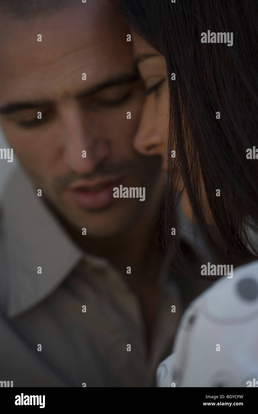 Couple touching foreheads, close-up Stock Photo - Alamy