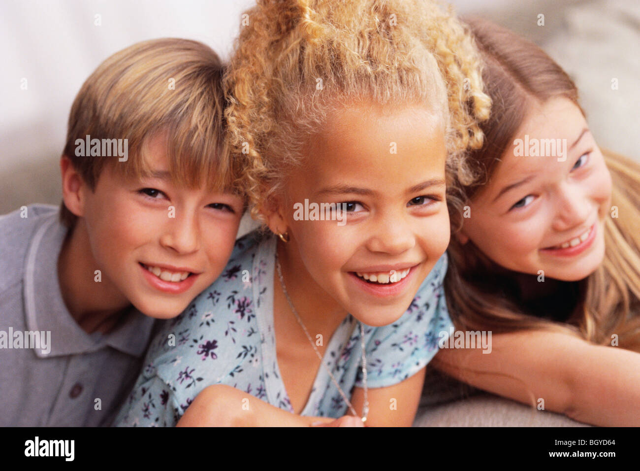 Portrait of three children Stock Photo - Alamy