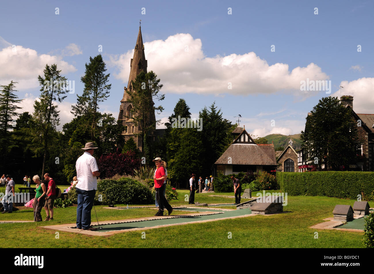 Crazy Golf at Ambleside Cumbria Stock Photo - Alamy