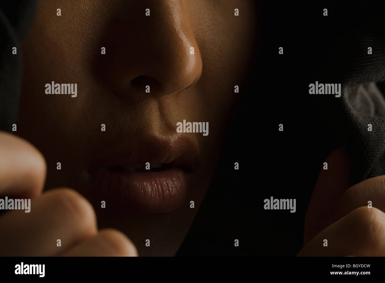 Woman's face, cropped close-up Stock Photo - Alamy
