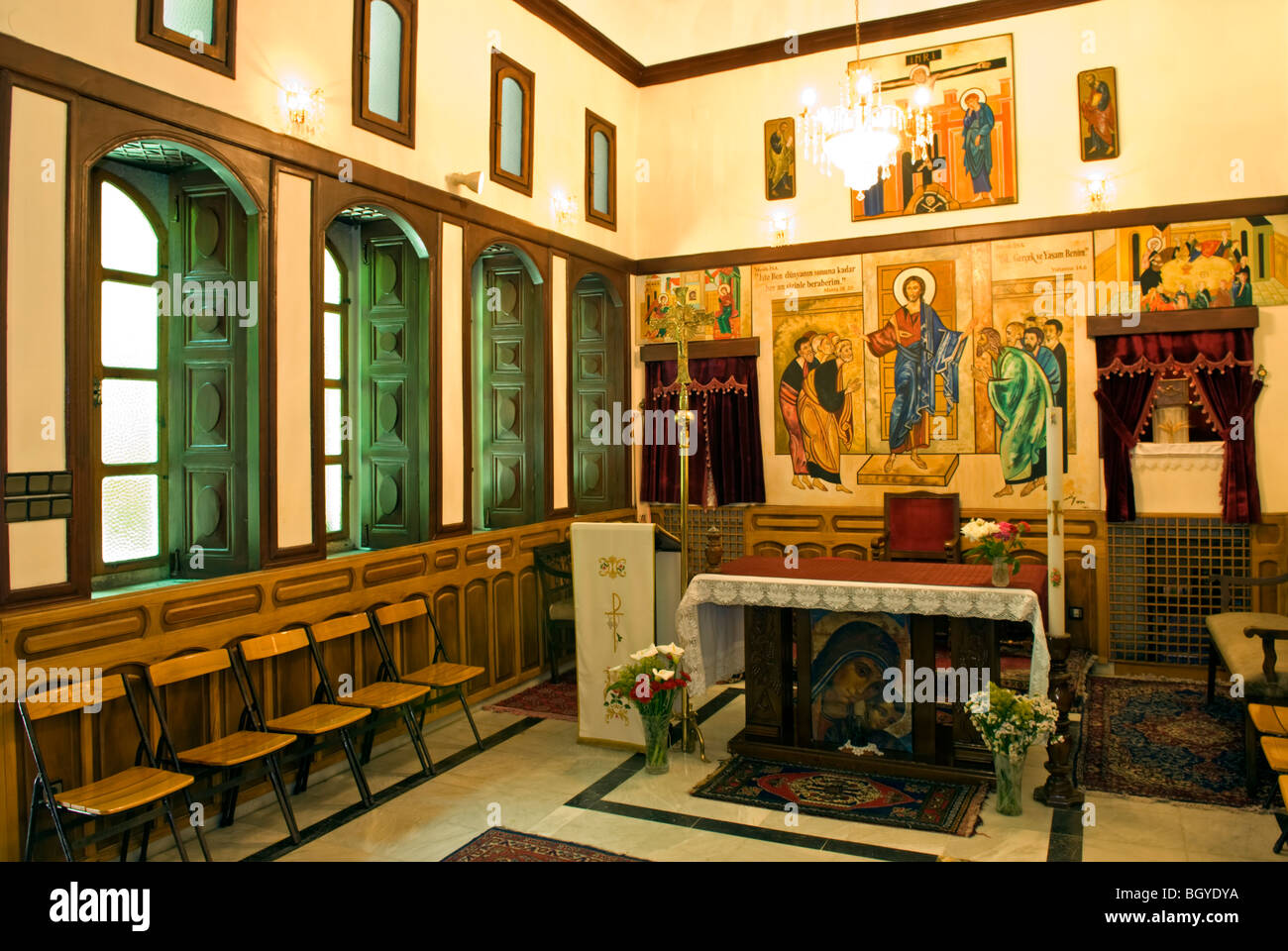 Interior of the Catholic Church Antakya Turkey Stock Photo - Alamy