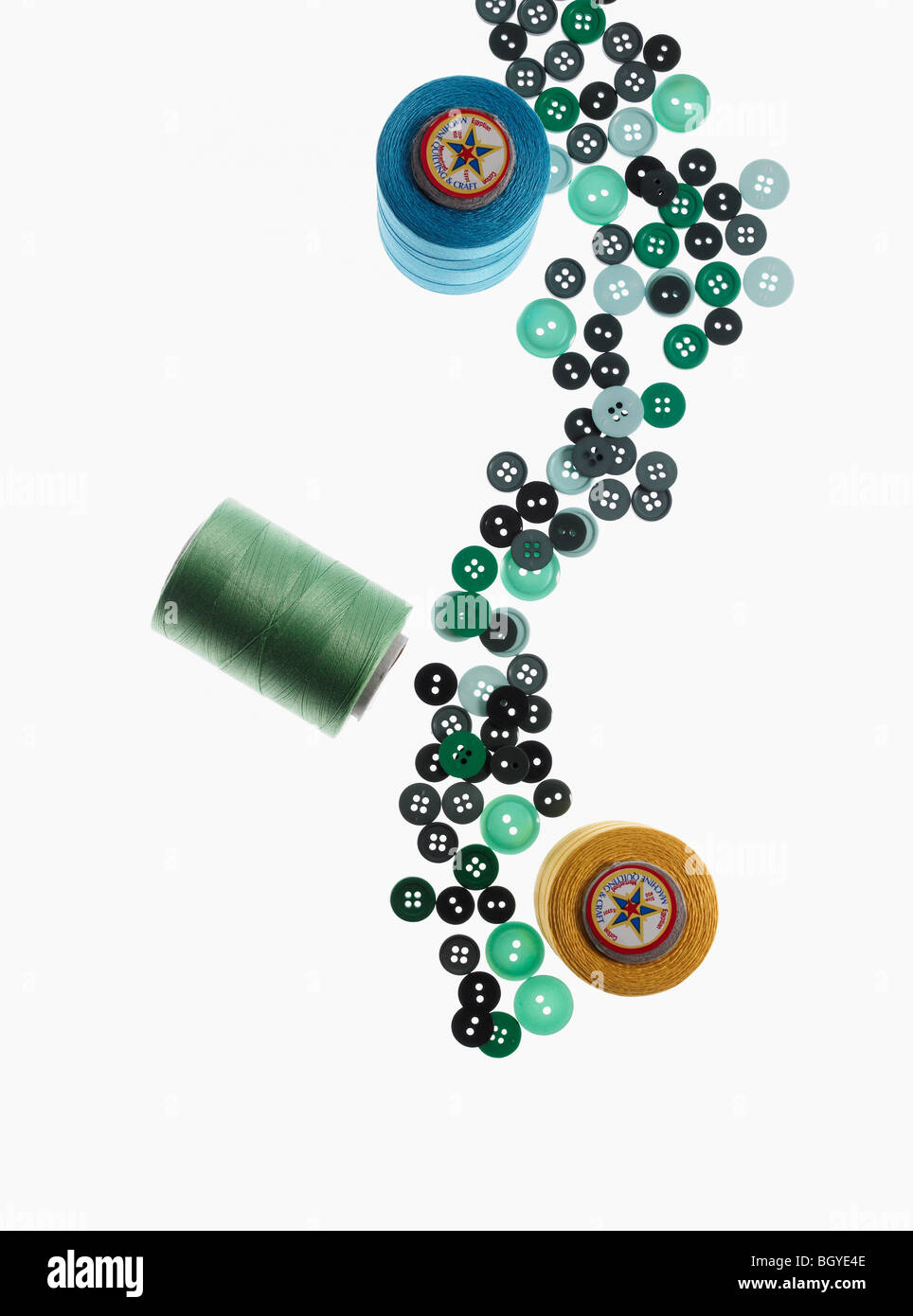 Black and white thread buttons hi-res stock photography and images - Alamy