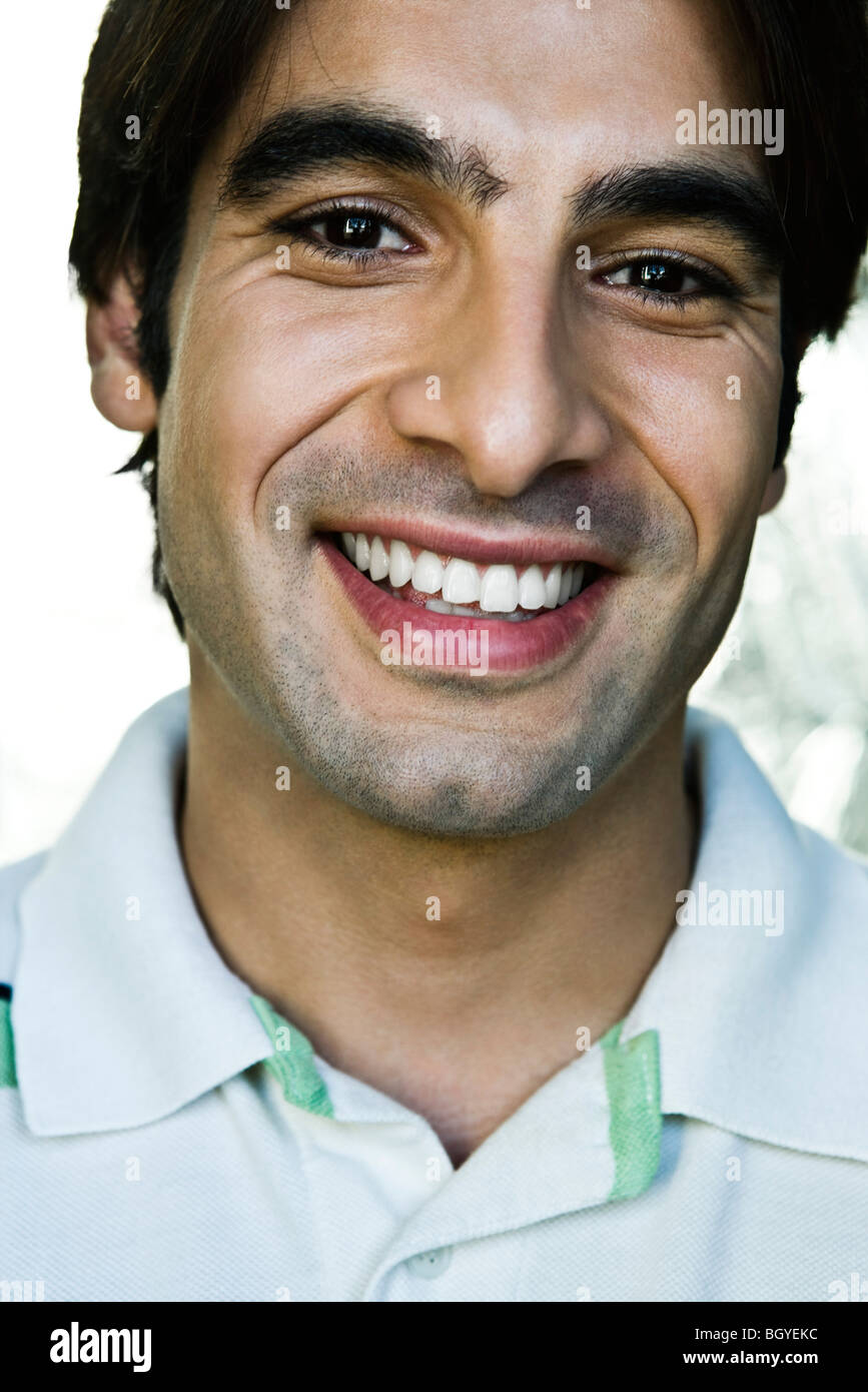 Young man smiling, portrait Stock Photo - Alamy