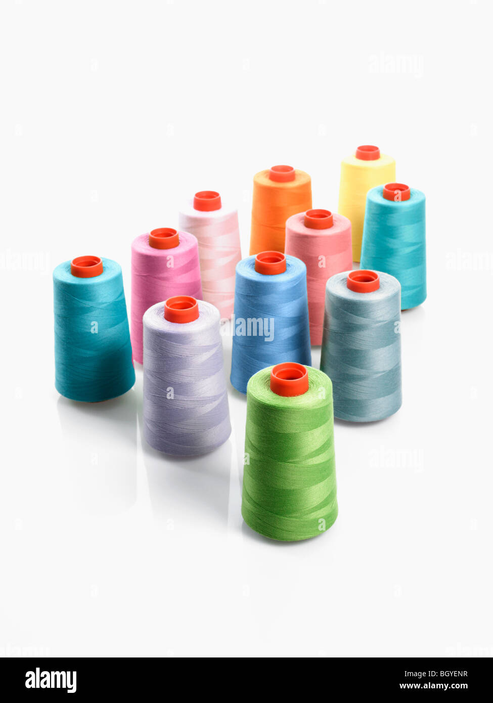 Colored spools of thread Stock Photo - Alamy