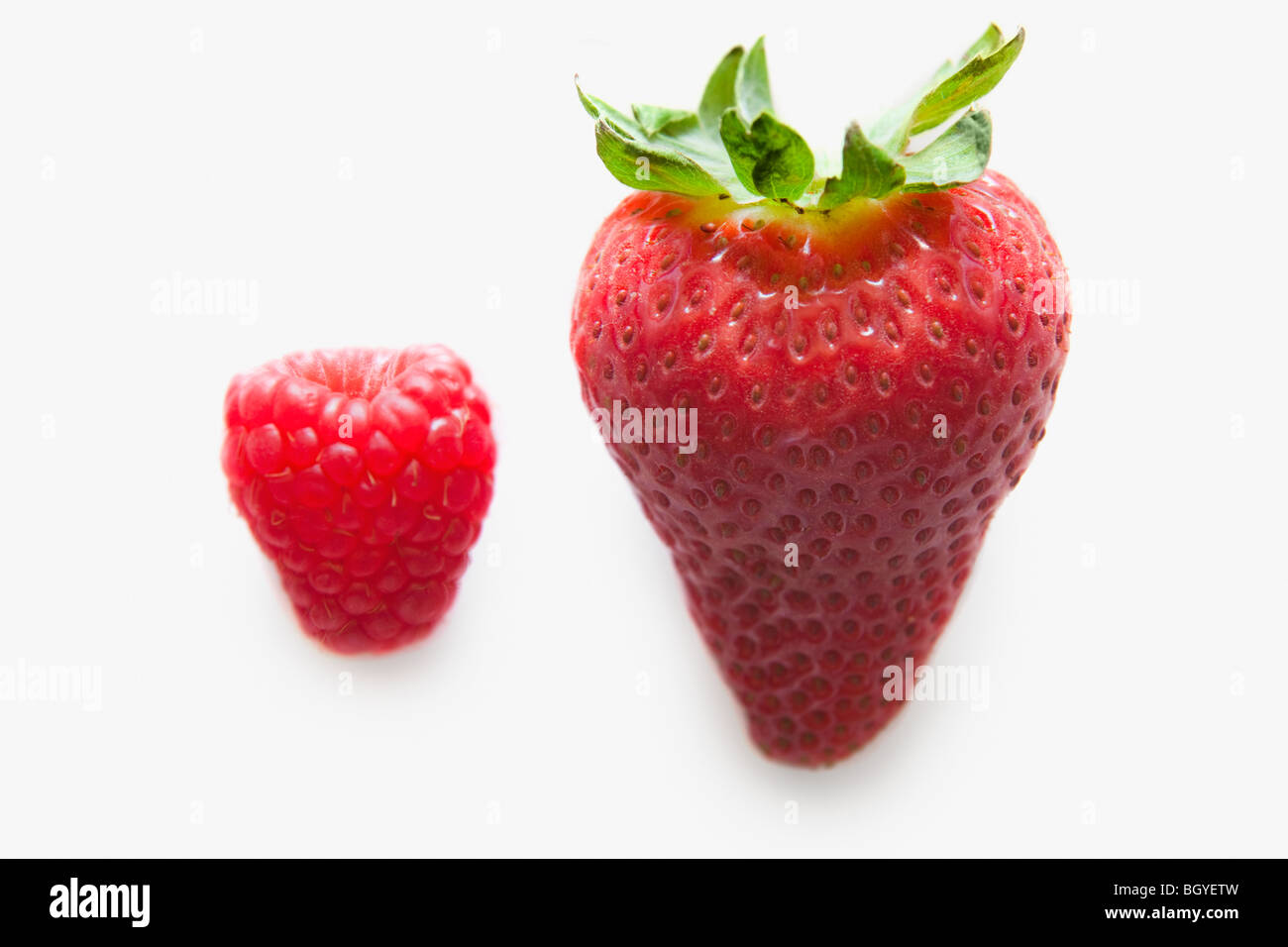 Close up red raspberry berries Cut Out Stock Images & Pictures - Alamy