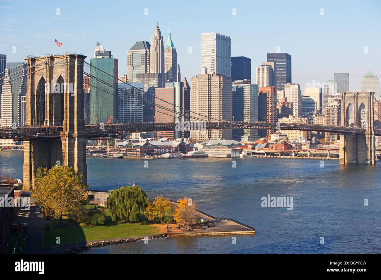 Bridge and cityscape Stock Photo - Alamy