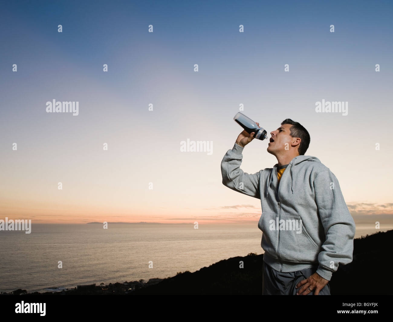 Man drinking water Stock Photo - Alamy