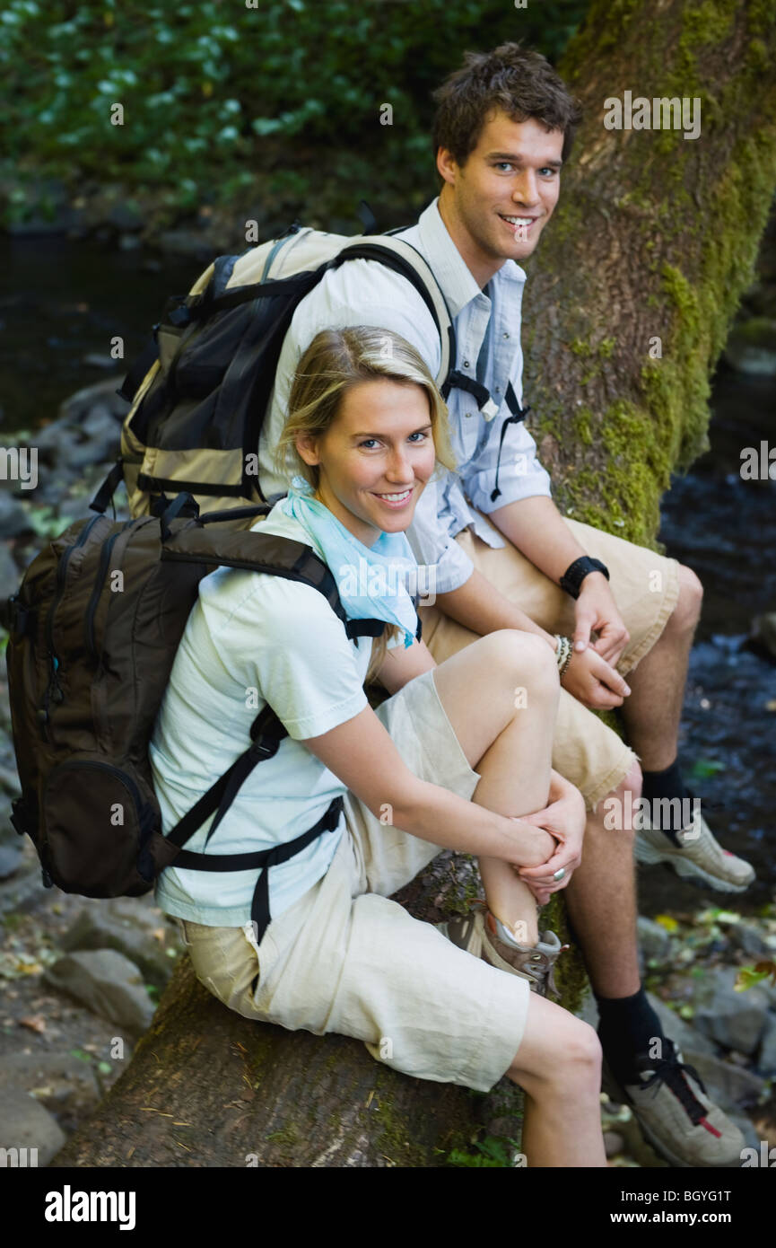 Resting people in woods hi-res stock photography and images - Alamy