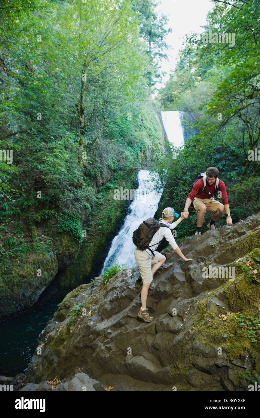Trees in front waterfall hi-res stock photography and images - Alamy